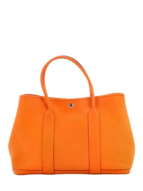 Hermès Garden Party Tote Leather Satchel - Orange