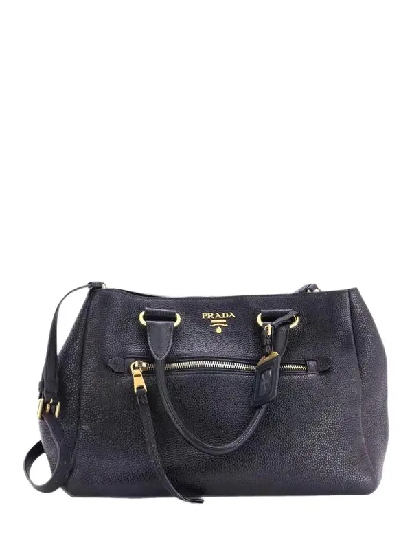 Prada Convertible Tote Shoulder Bag - Black