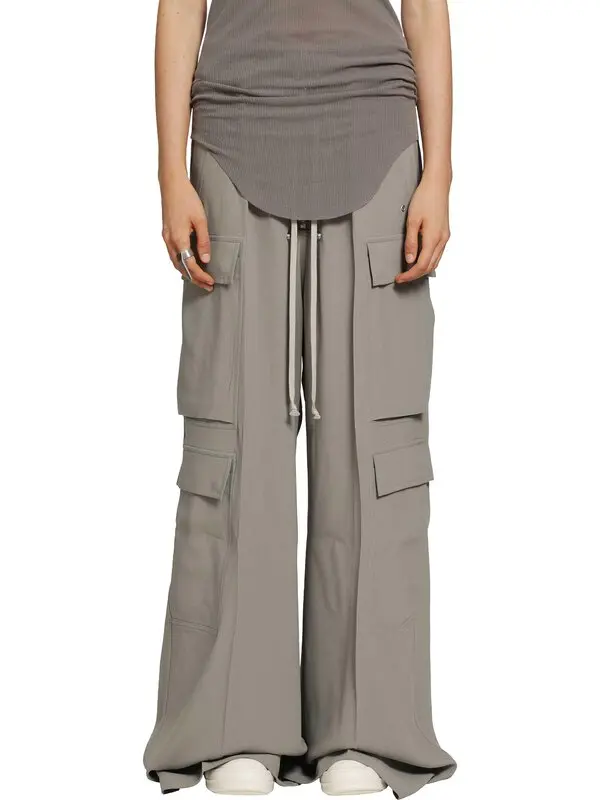 Rick Owens Cargo Belas In Heavy Cady - Grey