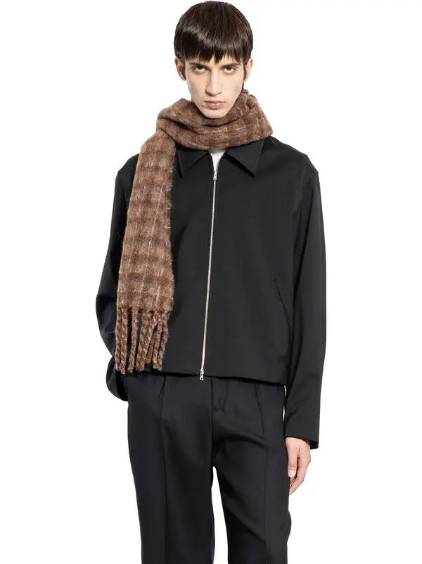 Our Legacy Worsted Wool Zip-up Jacket With Dropped Shoulders - Black