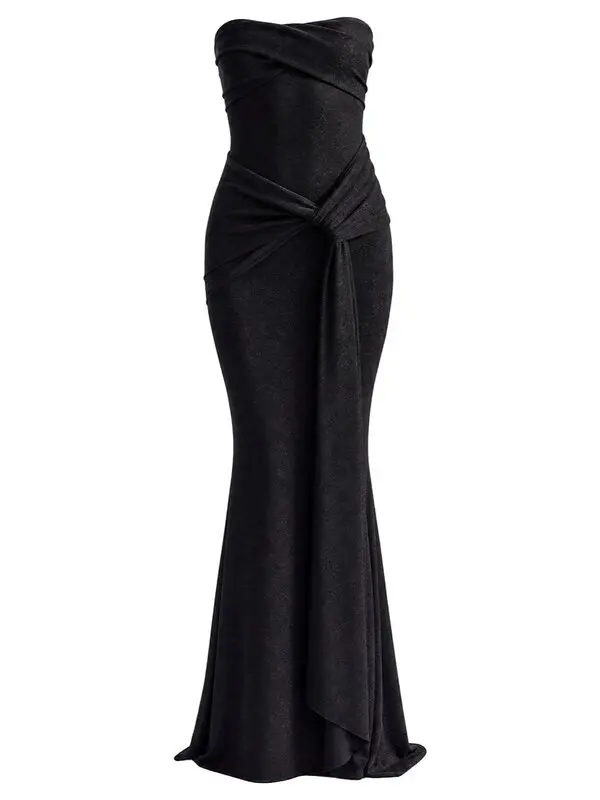 STUDIO LEXI Tiffany Strapless Mermaid Gown - Black