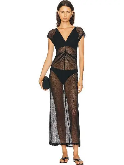 Tove Ingrith Lace Maxi Dress - Black