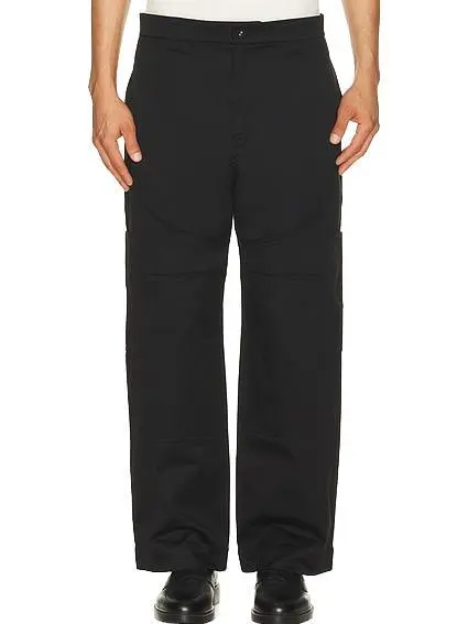 Thom Browne Wide Leg Chap Painter Pants - Black
