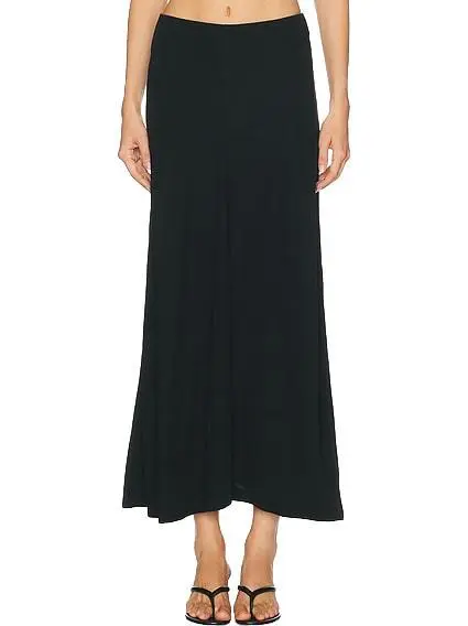 TOTEME Flared Jersey Skirt - Black