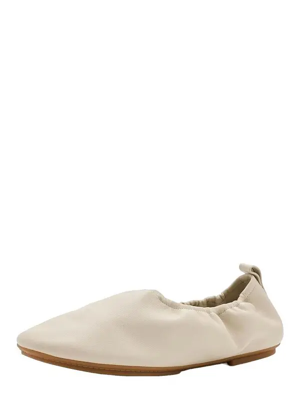 Fitflop Delicato Poise Leather Ballerinas - Beige