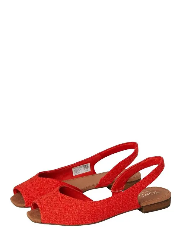 Toms Briella Slingback Flat Shoes - Flame