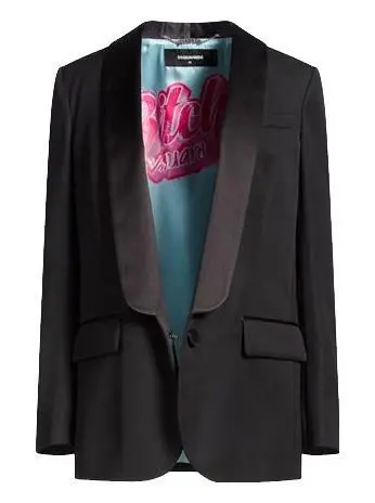 Dsquared2 Single-breasted Blazer With Embellishments - Black