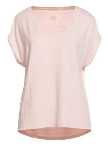 Majestic Filatures Striped V-neck T-shirt - Pink