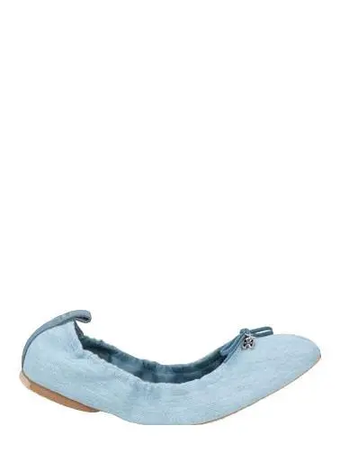 Hogan Ballet Flats In Denim - Blue