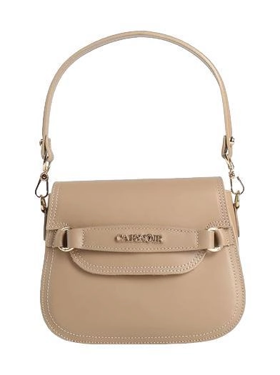 CAFÈNOIR Medium Leather Handbag With Top Handle And Appliqués - Grey