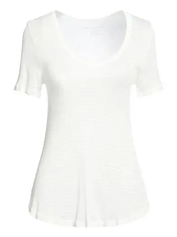 Majestic Filatures Striped Viscose T-shirt - White