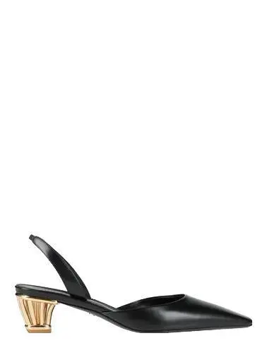 FERRAGAMO Lambskin Slingback Pumps - Black