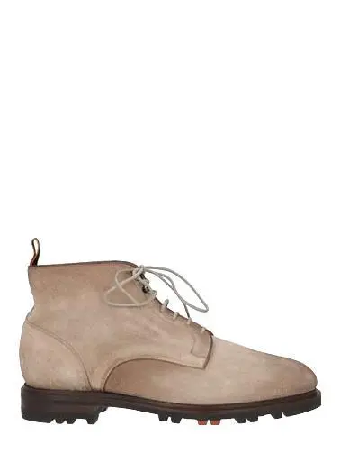 Santoni Suede Lace-up Ankle Boots - Grey