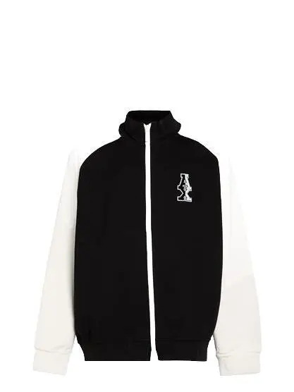 Armani Exchange Two-tone French Terry Sweatshirt - Black