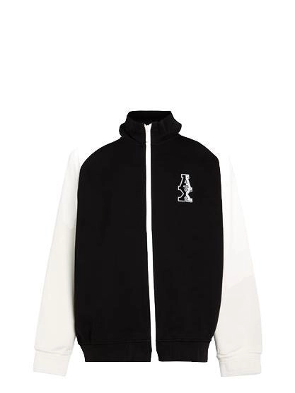 Armani Exchange Two-tone French Terry Sweatshirt - Black