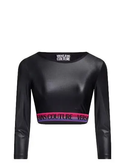 Versace Long Sleeve Cropped Top - Black