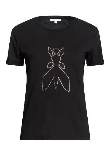 Patrizia Pepe T-shirt With Crystals - Black