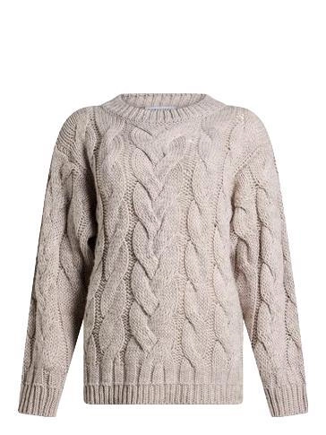 CARACTÈRE Cable-knit Wool Blend Sweater - Grey