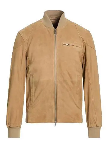 LIU •JO MAN Suede Bomber Jacket - Beige