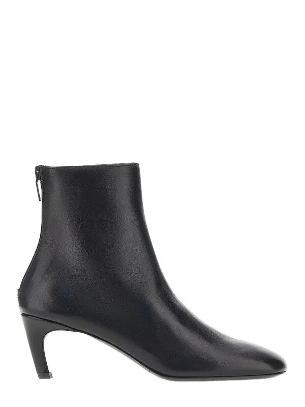 TOTEME Nappa Leather Ankle Boots - Black