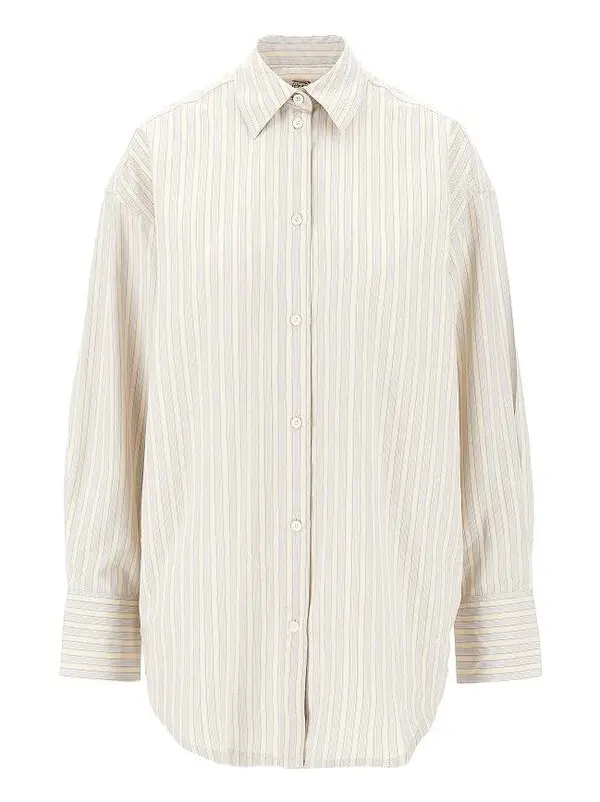 TOTEME Oversized Striped Shirt - Multicolor