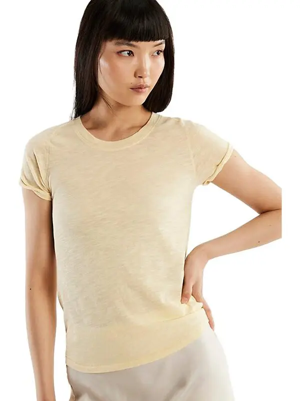 We The Free Burnout Jersey Crewneck T-shirt - Double Butter