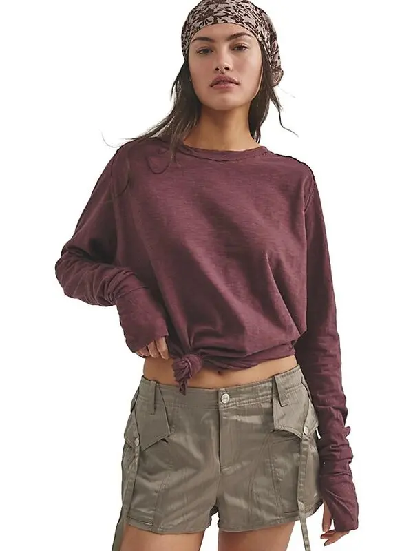 We The Free Arden Long Sleeve Tee - Winetasting