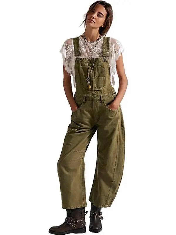 We The Free Good Luck Barrel Dungarees - Weeping Willow