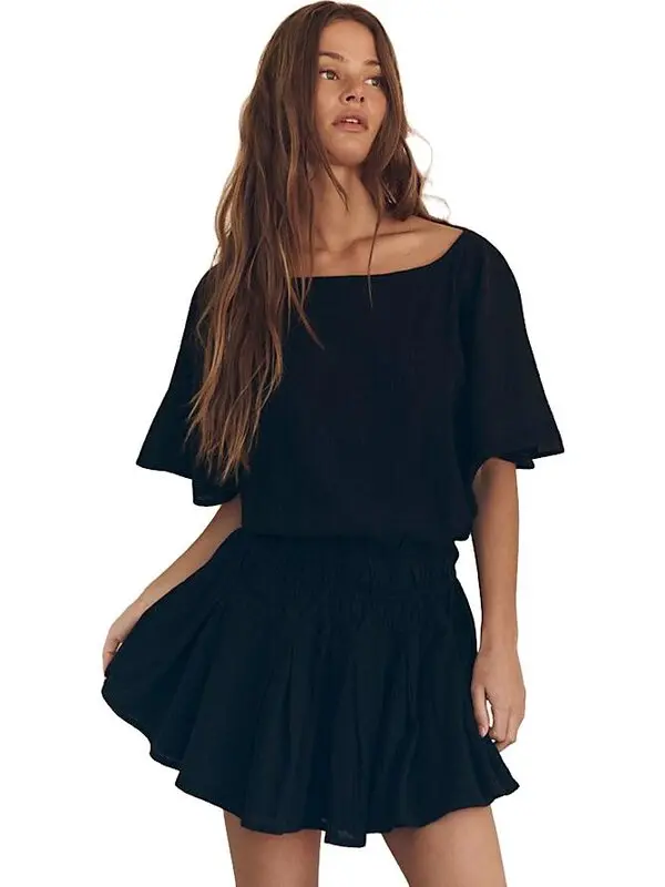 Free People Sutton Mini Dress - Black