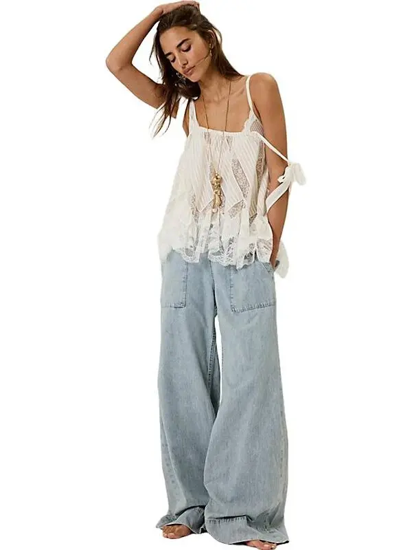 We The Free Breezy Denim Wide-leg Jeans - Dusk