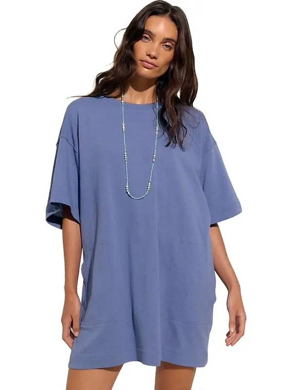 Free People Essential Extreme Tee Mini Dress By - Rainfall