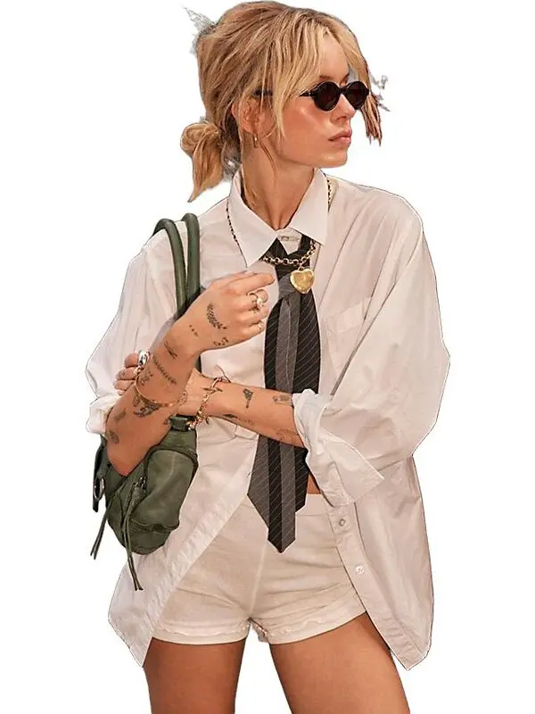 Free People Sabine Articulated Shirt - Parchment