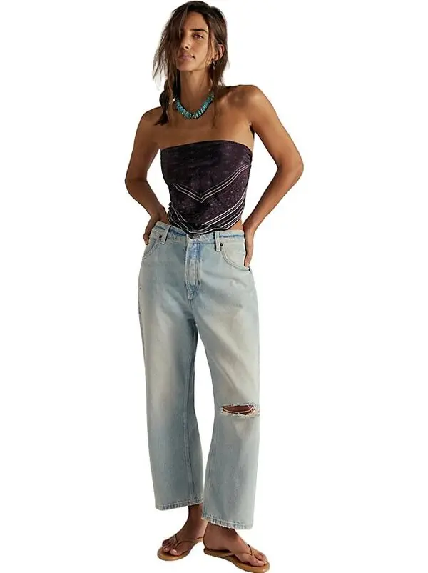 We The Free Deep Trance Dropped Boyfriend Jeans - Bleached Out