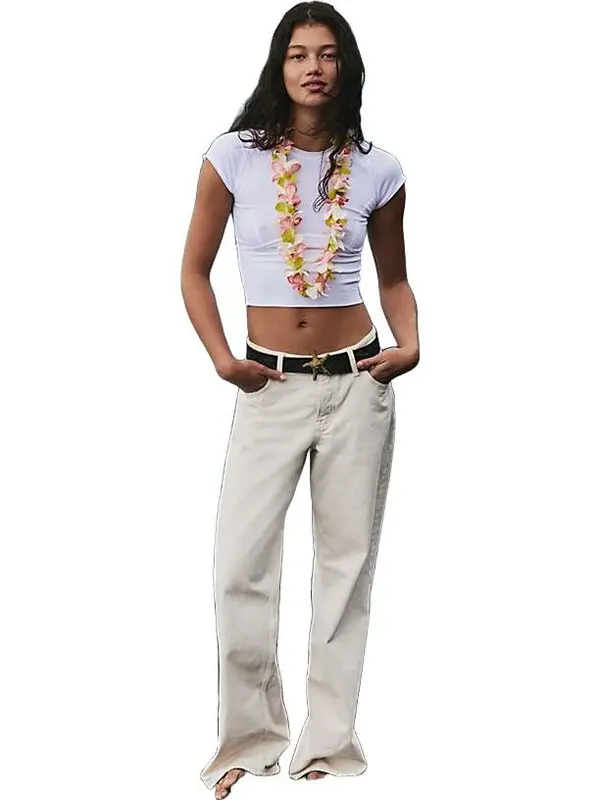 We The Free Tennessee Low-rise Boyfriend Jeans - Ecru