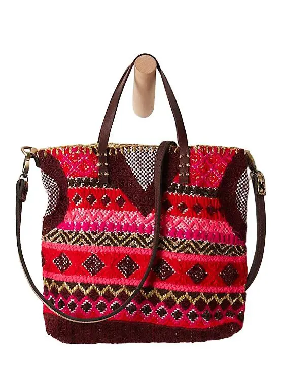 ENSHALLA Embroidered Tote Bag - Multicolor