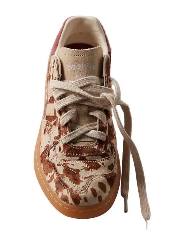 COOLWAY Goal Colorblocked Suede Sneakers - Top