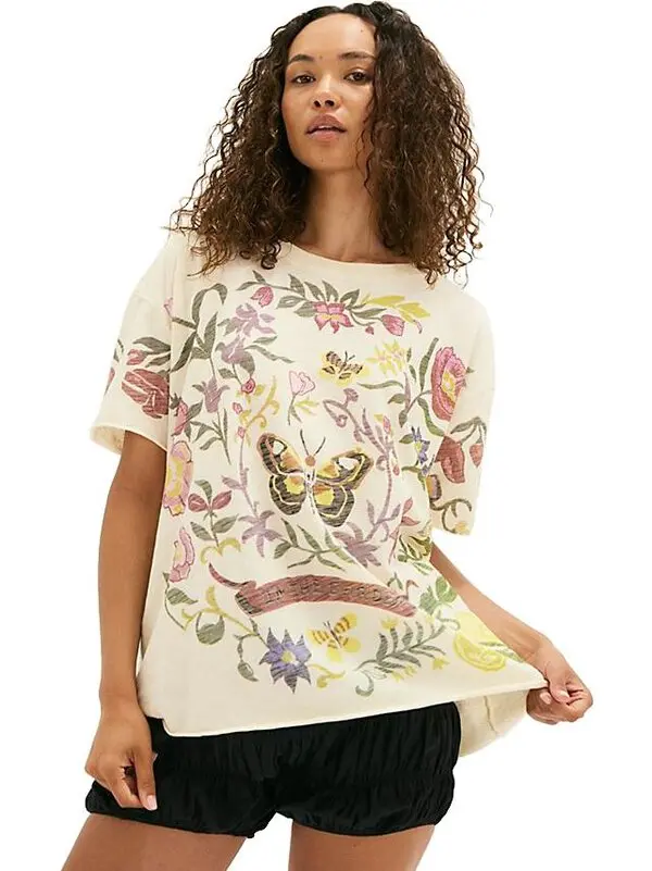 THE BUREAU Secret Garden Graphic T-shirt - Ivory
