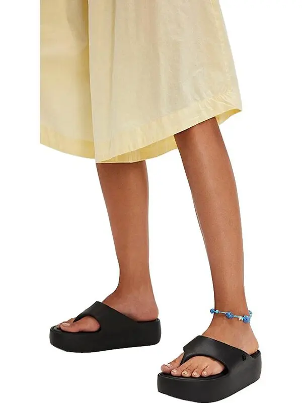 Melissa Free Platform Thong Sandals - Black