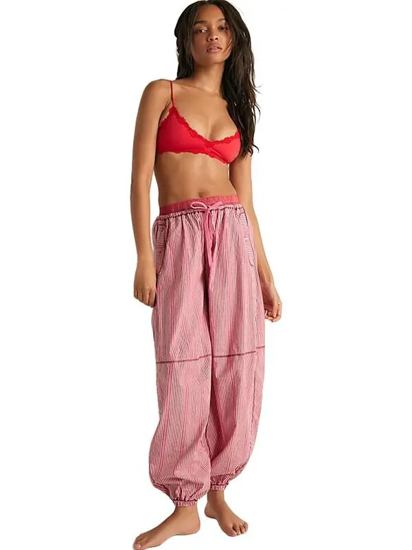 INTIMATELY Wide-leg Striped Lounge Pants - Red Combo
