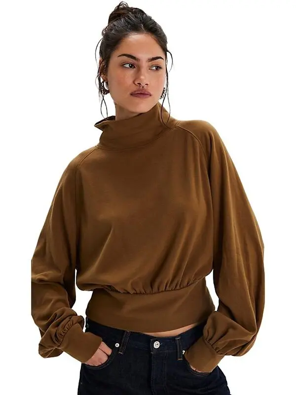 We The Free Fall Breeze Turtleneck Top - Butternut