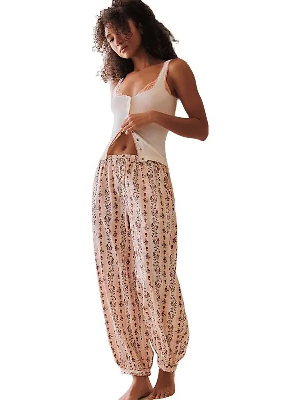 Free People On Repeat" Pyjama Trousers - Shell Pin
