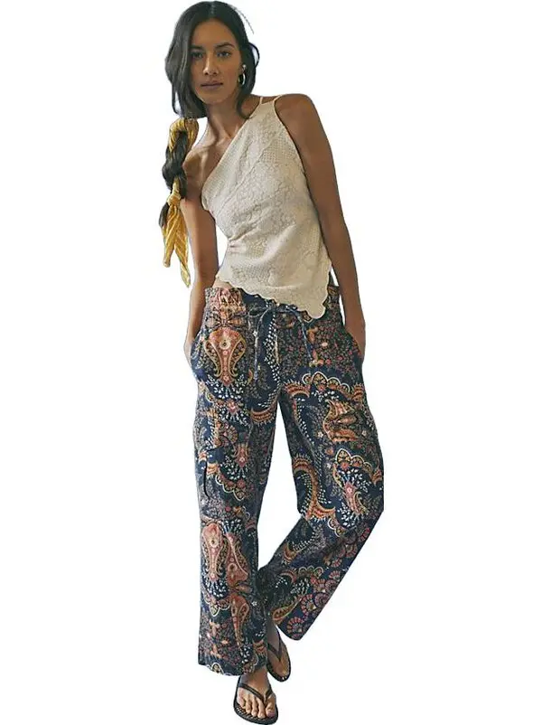 We The Free Printed Pull-on Cargo Pants - Navy Combo