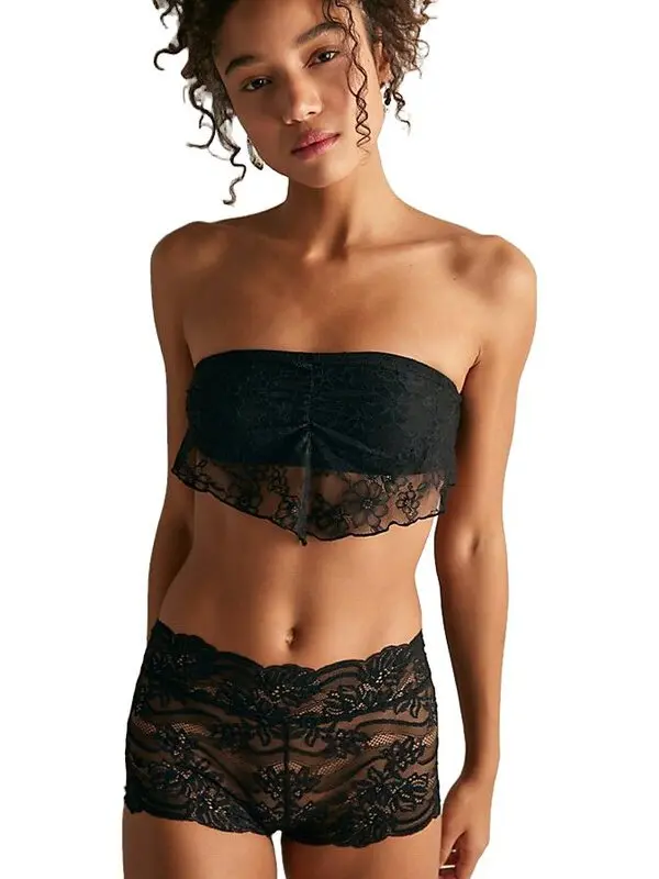 INTIMATELY Lace Scarf Bandeau - Black