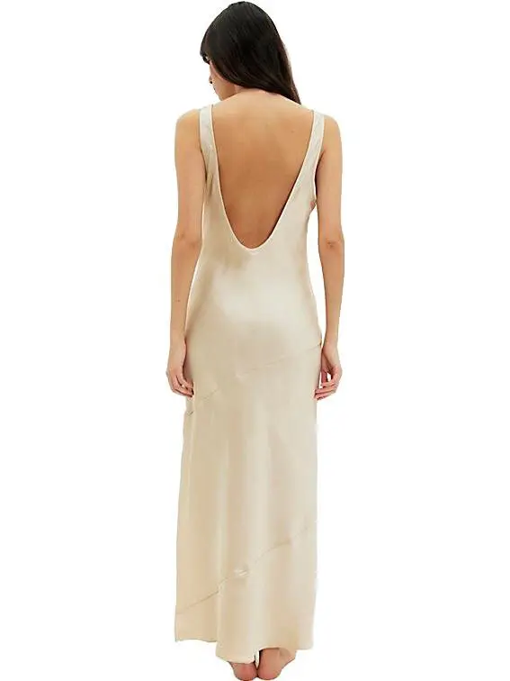 INTIMATELY Maxi Slip Dress With Thigh-high Slit - Bleached Out