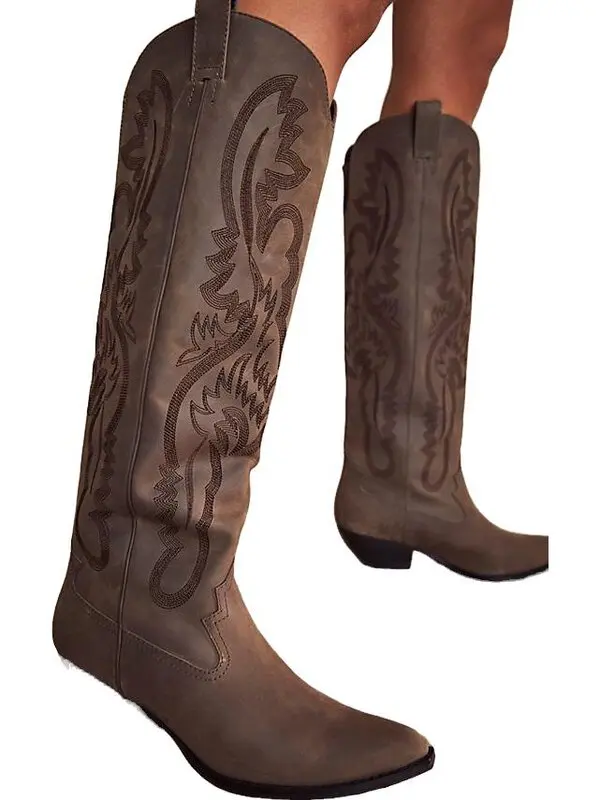 Jeffrey Campbell Knee-high Western Boots - Brown