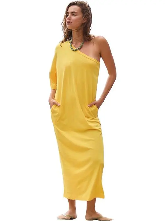 Free People Saltaire One-shoulder Maxi Dress - Freesia