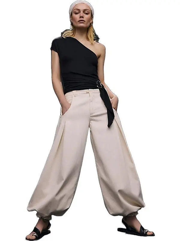 We The Free Essential Lotus Balloon Jeans - Ecru