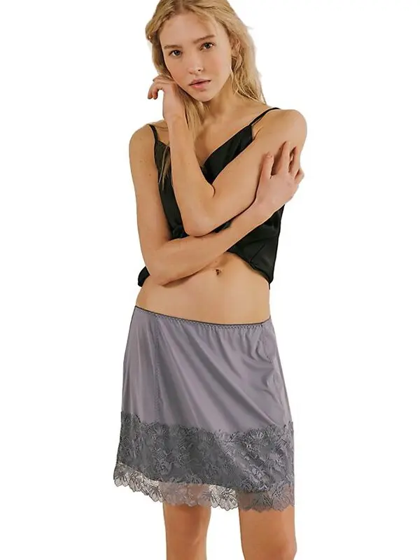 INTIMATELY Party Crashers Mini Slip Skirt - Liquid Silver