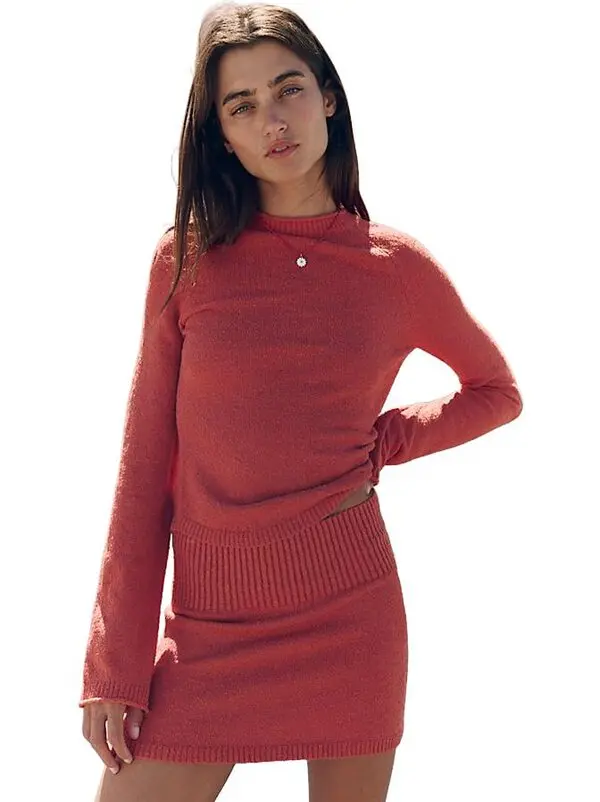 Free People Jodi Sweater Skirt Set - Ginger