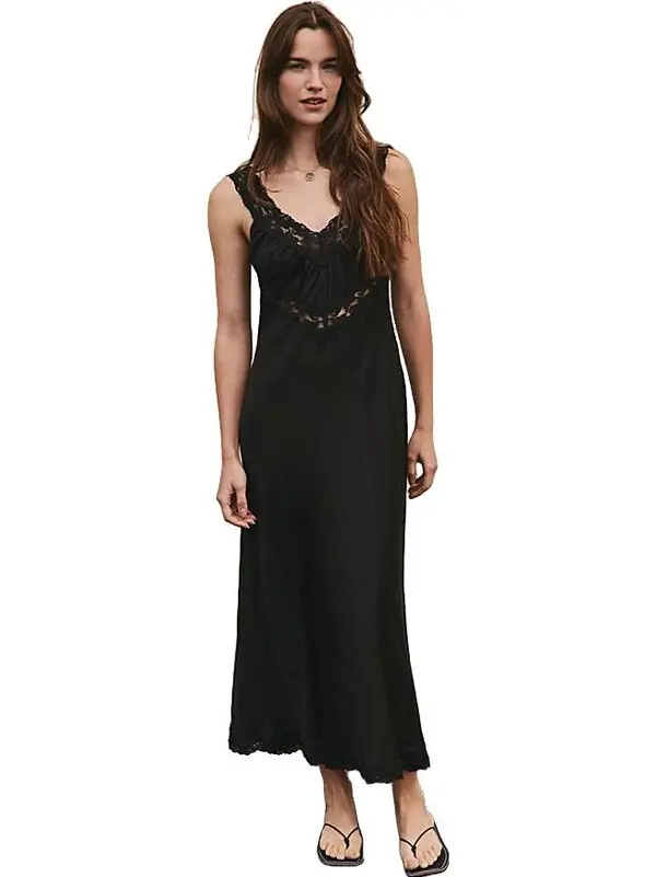 SPELL Vina Lace Slip Maxi Dress - Midnight